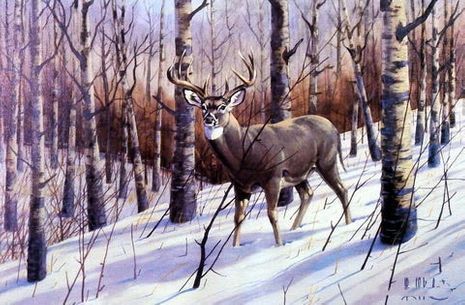 Les Kouba Print-Signed and Numbered:"Headin' For The Swamp" - Les Kouba