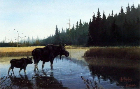 Les Kouba Print-Signed and Numbered:"Little Moose Creek" - Les Kouba