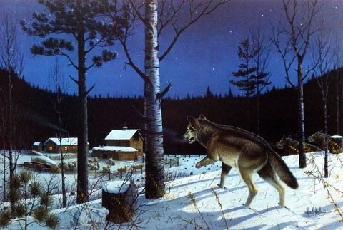 Les Kouba Print-Signed and Numbered:"Old Three Legs" - Les Kouba