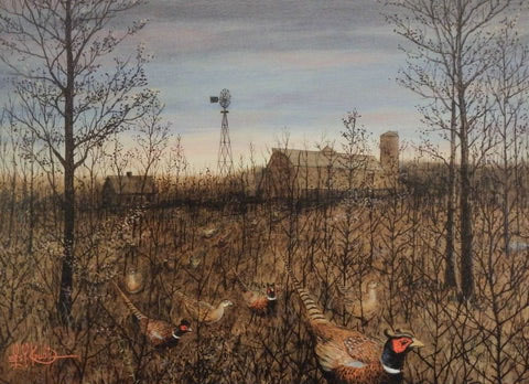 Les Kouba Print-Signed and Numbered:"Ringnecks Leavin the Grove Art ...