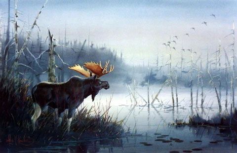 Les Kouba Print-Signed and Numbered:"Surveying His Domain" - Les Kouba