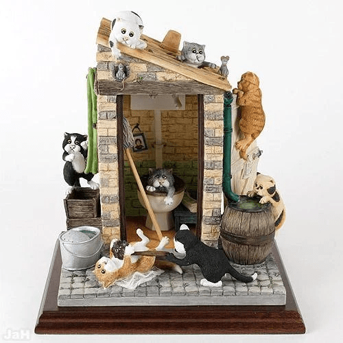 Linda Jane Smith Limited Edition Artist Proof Sculpture: "Outside Privy ...