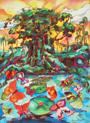 Linnea Pergola Limited Edition Giclée on Canvas: "Butterfly Cove II ...