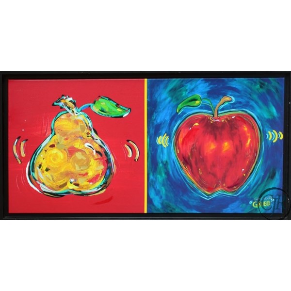 Lisa Grubb Hand Embellished Giclee on Canvas:"Good Fruit" - Lisa Grubb