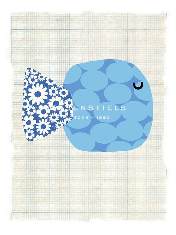 Lisa Stickley 30 x 40 in. Open Giclee Canvas:"Flower Fish" - Lisa Stickley