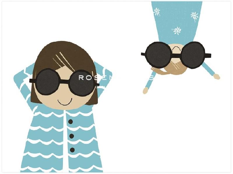Lisa Stickley 40 x 30 in. Open Giclee Canvas:"Girls In Shades" - Lisa ...