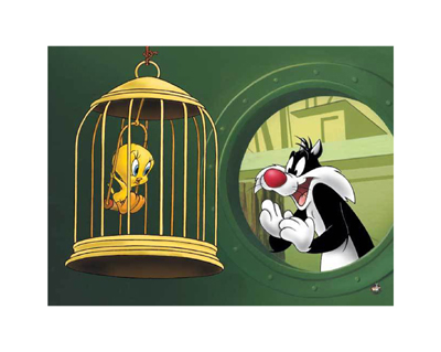 Looney Tunes Limited Edition Giclee Ed. 500:"Bird in a Guilty Cage ...