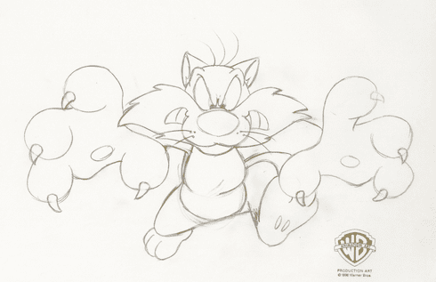 Looney Tunes Original Production Drawing: "Sylvester" - Looney Tunes