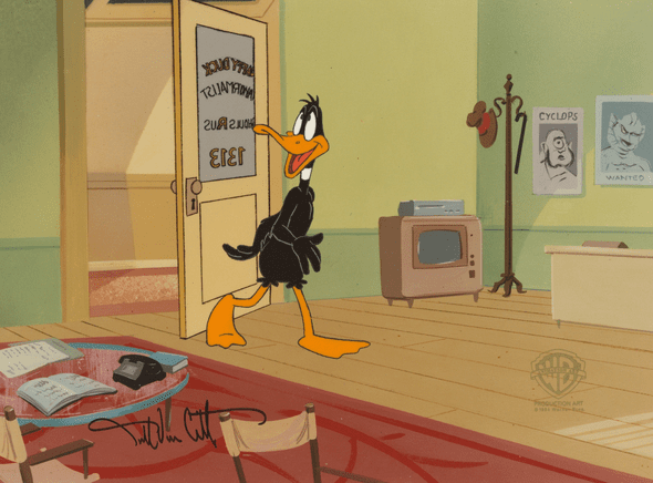 Looney Tunes Quackbusters Original Production Cel: "Daffy Duck" - Daffy Duck's Quackbusters, 1988