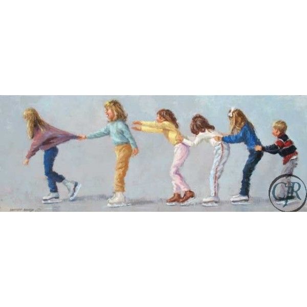 Lucelle Raad Acrylic on Canvas:"A Free Ride - Original" - Lucelle Raad