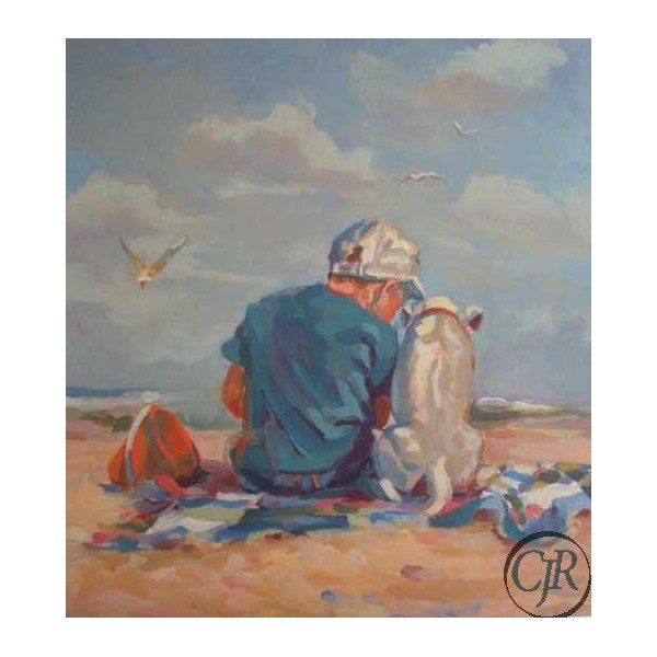 Lucelle Raad Serigraph on Paper:"Boy Talk" - Lucelle Raad