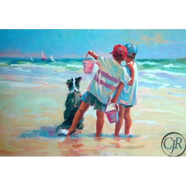 Lucelle Raad Serigraph on Paper:"Sea Dogs" - Lucelle Raad