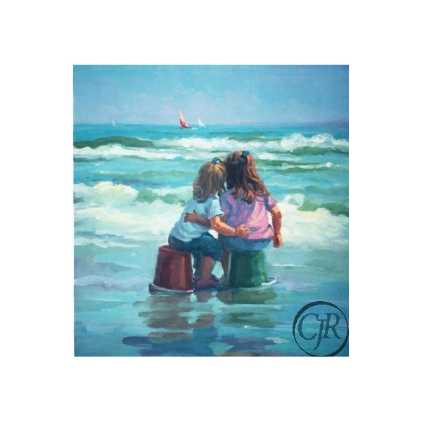 Lucelle Raad Serigraph on Paper:"The Red Sail" - Lucelle Raad