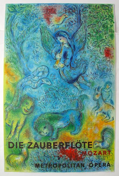 Marc Chagall Lithograph:"The Magic Flute 1966" - Marc Chagall
