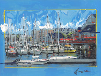 Marco Mark Limited Edition Mixed Media: "Annapolis Harbor II, MD ...