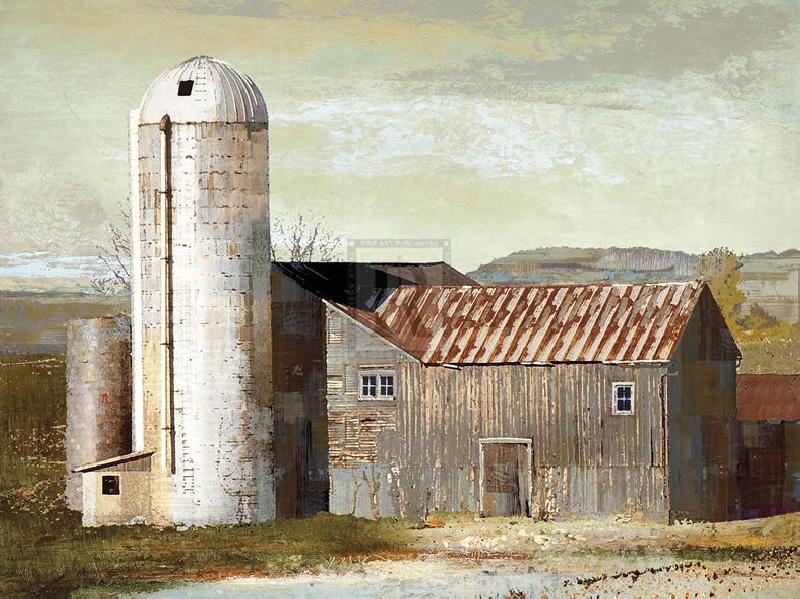 Mark Chandon 40 x 30 in. Open Giclee Canvas:"Barn Silo - Lubbock ...