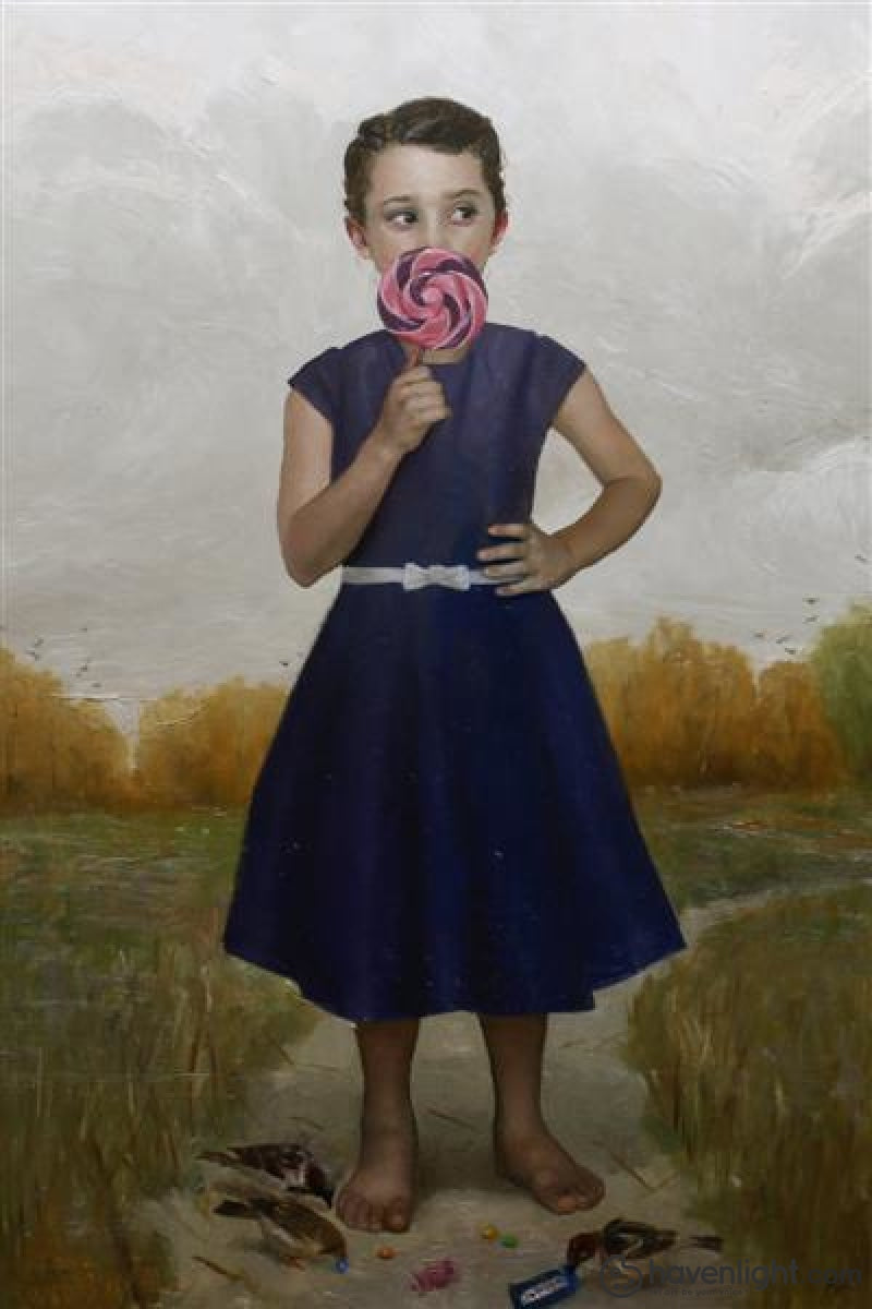 Mark Pugh Fine Art Canvas Giclee: "Candy with Friends" - Mark Pugh