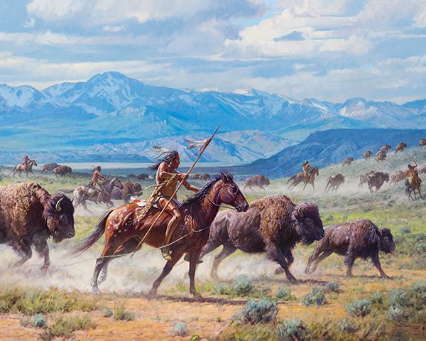 Martin Grelle Hand Signed and Numbered Limited Canvas Giclee:"The Run ...