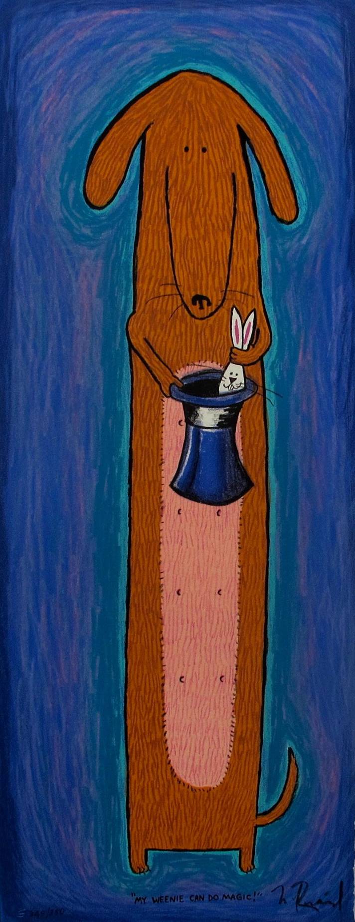 Matt Rinard Hand Signed Limited Edition Lithograph:"My Weenie Can Do ...