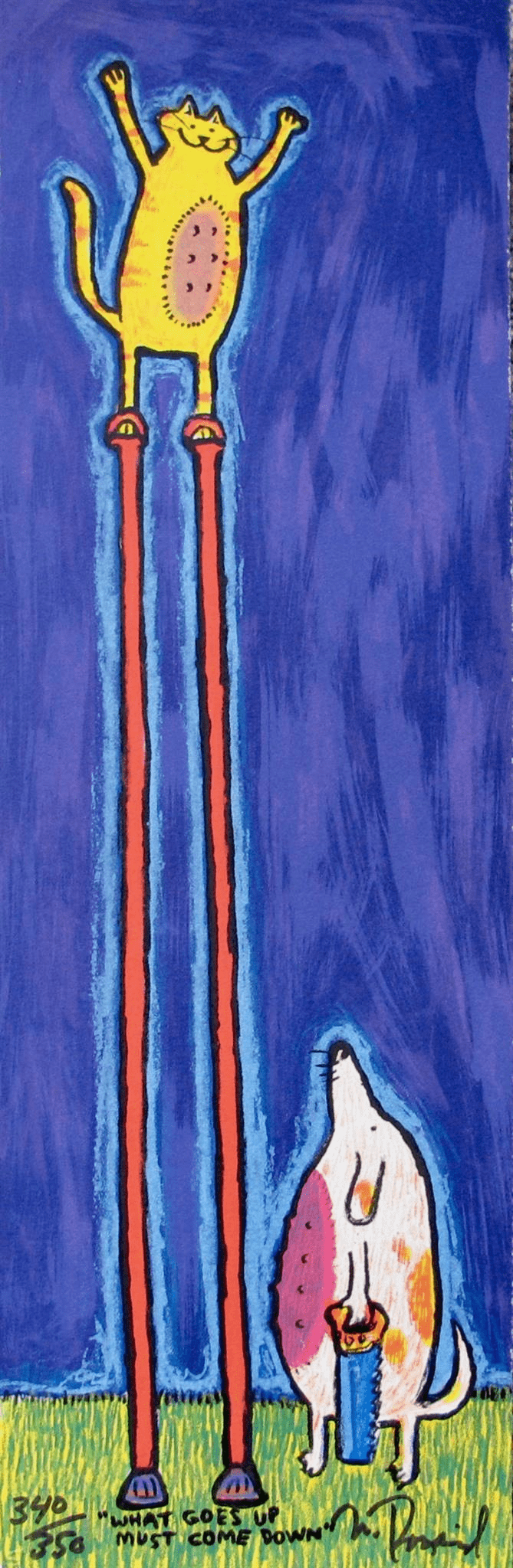 Matt Rinard Hand Signed Limited Edition Lithograph:"What Goes Up Must ...