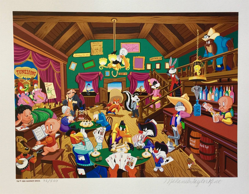 Melanie Taylor Kent Hand Signed Serigraph Looney Tunes:"Tune Saloon ...