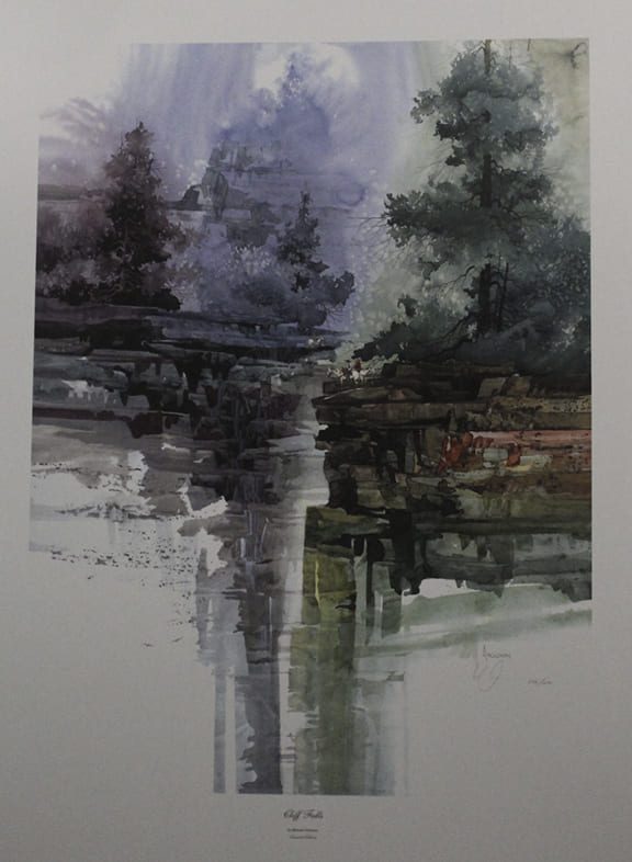 MICHAEL ATKINSON 21X28 Secondary Market Art: "CLIFF FALLS" - ATKINSON ...