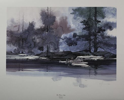MICHAEL ATKINSON 38X30 Secondary Market Art: "WATERS EDGE" - ATKINSON ...
