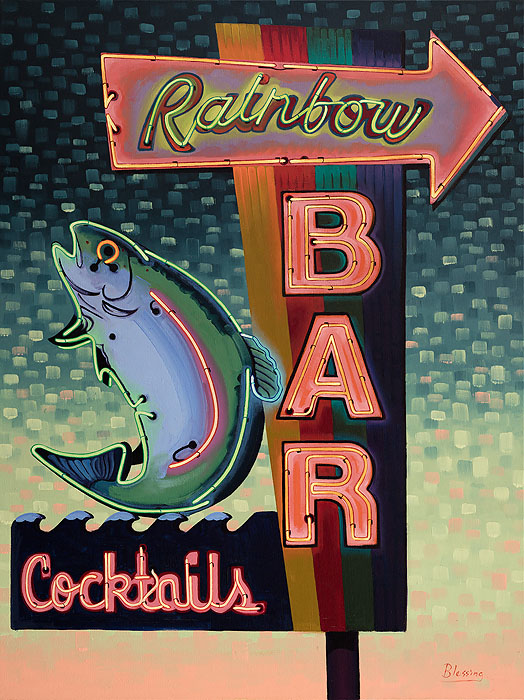 Michael Blessing Hand Signed Artist Proof Limited Edition Canvas Giclee :"The One That Got Away ...