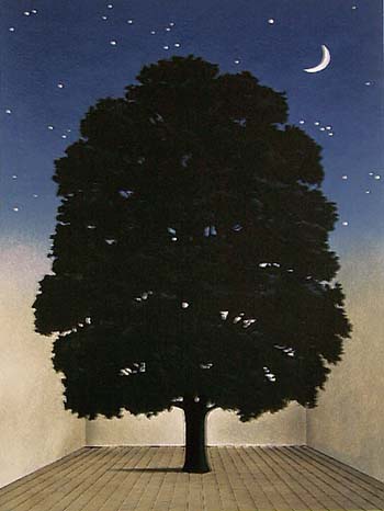 Michael Hasted Hand Signed Publisher Proof Lithograph:"Tree And Moon ...