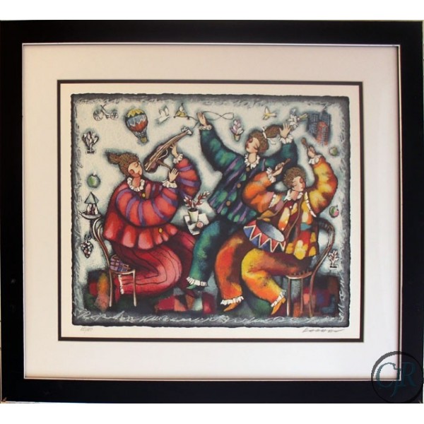 Michael Kachan Serigraph on Paper:"Having Fun (2)" - Michael Kachan