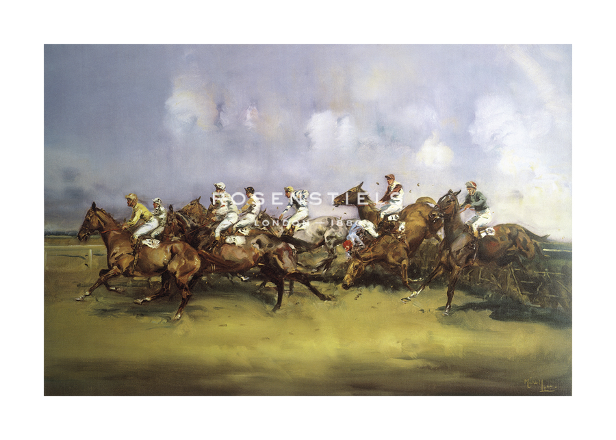 Michael Lyne Hand Numbered Limited Edition Print on Paper :"The Hurdle ...