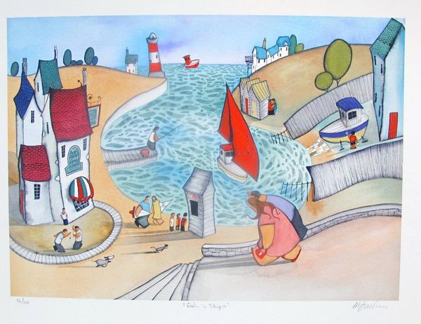 Mike Jackson Hand Signed Limited Edition Giclee:"Fish N' Ships" - Mike ...