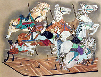 Mitch Rosen Limited Edition Giclee on Paper:"Carousel Rebel" - Mitch Rosen
