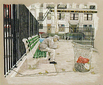 Mitch Rosen Limited Edition Giclee on Paper:"Waiting" - Mitch Rosen