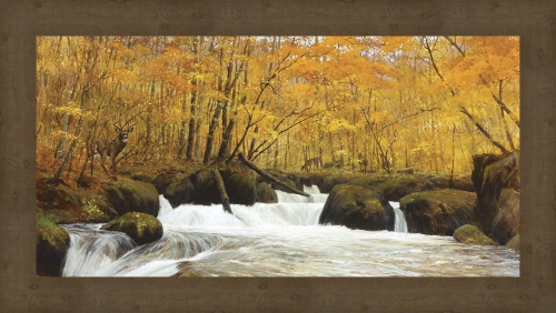 Morton Solberg 26 x 46 Canvas Giclee Art:"Golden Autumn" - Morton Solberg
