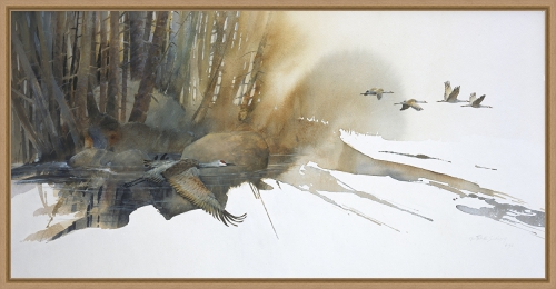 Morton Solberg 28 x 52 Canvas Giclee Art:"Journey To The Wintering ...