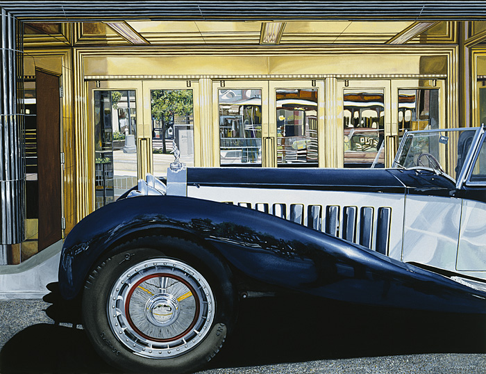Nancy Graham Open Edition Giclee on Canvas:"Joske´s Bugatti" - Nancy Graham