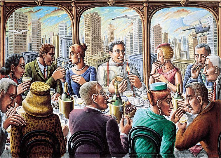 P J Crook Hand Numbered Limited Edition Print on Paper :"Cigars" - P J ...