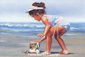 Patricia Bourque Open Edition Canvas: "At the Beach" - Patricia Bourque
