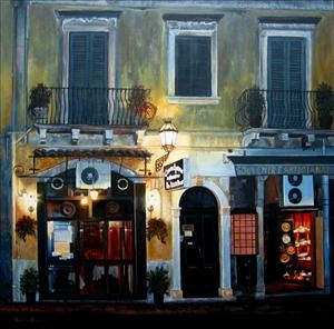 Patricia Bourque Open Edition Canvas: "Italy by Night" - Patricia Bourque
