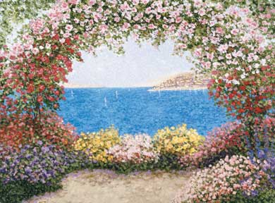 Patrick Antonelle Limited Edition Giclee on Canvas:"Mediterranean View ...