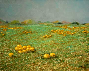 Patrick Antonelle Limited Edition Giclee on Canvas:"Pumpkin Field ...