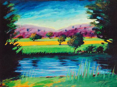 Paul Powis Limited Edition Giclée on Paper: "Blue River II" - Paul Powis