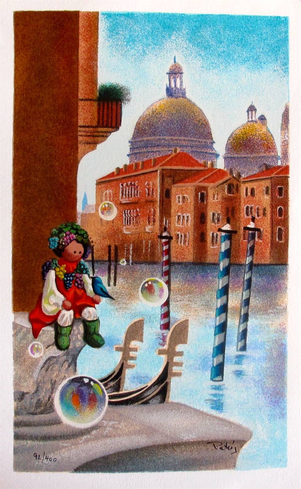 Peter G Hand Signed Limited Edition Serigraph:"Little Angel" - Peter G