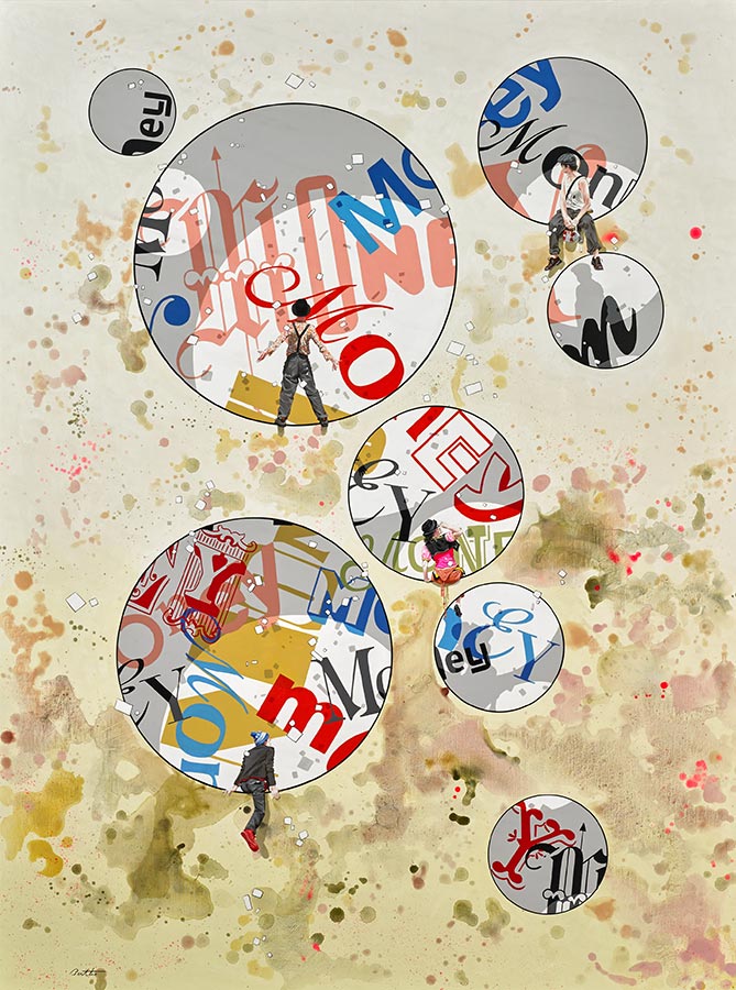 Philippe Bertho Hand-Signed Limited Edition Canvas:"Money Nº2 ...