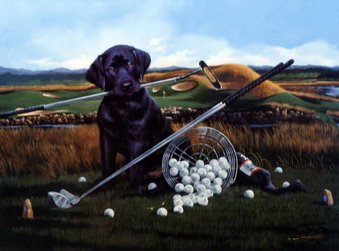 Phillip Crowe Print-Signed and Numbered:"Drive for Show, Putt for Dough ...