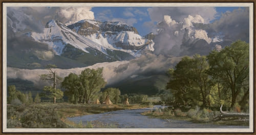 PHILLIP PHILBECK 33,5X63.5 STACKED FRAMED CANVAS:"IN THE SAN JUAN ...