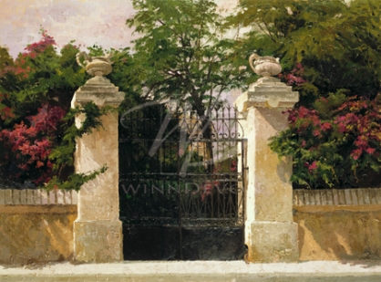 Poch Romeu Limited Edition Giclee on Canvas:"Reja Colonial" - Poch Romeu