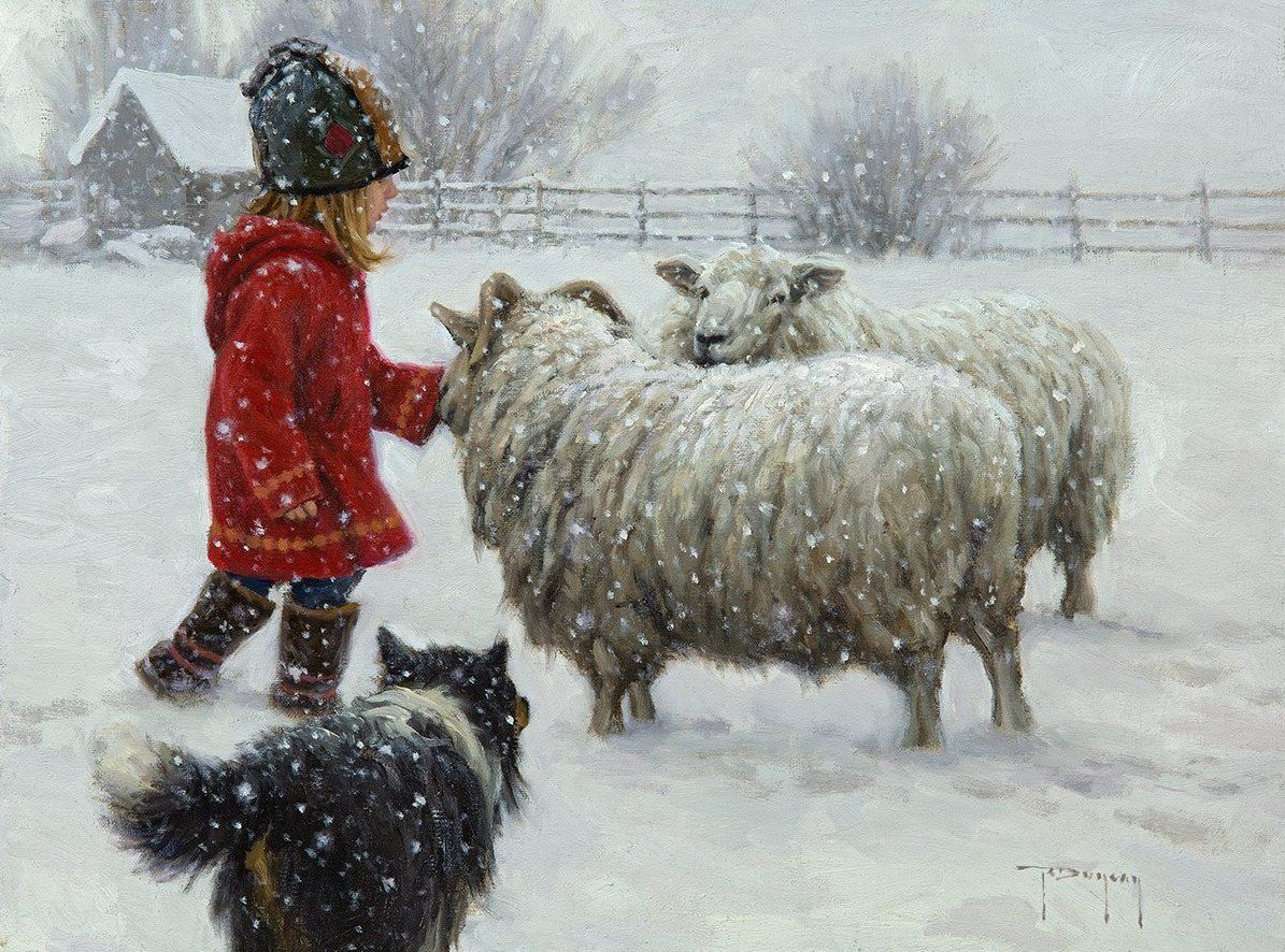 Robert Duncan Artist Signed Limited Edition Canvas Giclee:"My Woolly ...