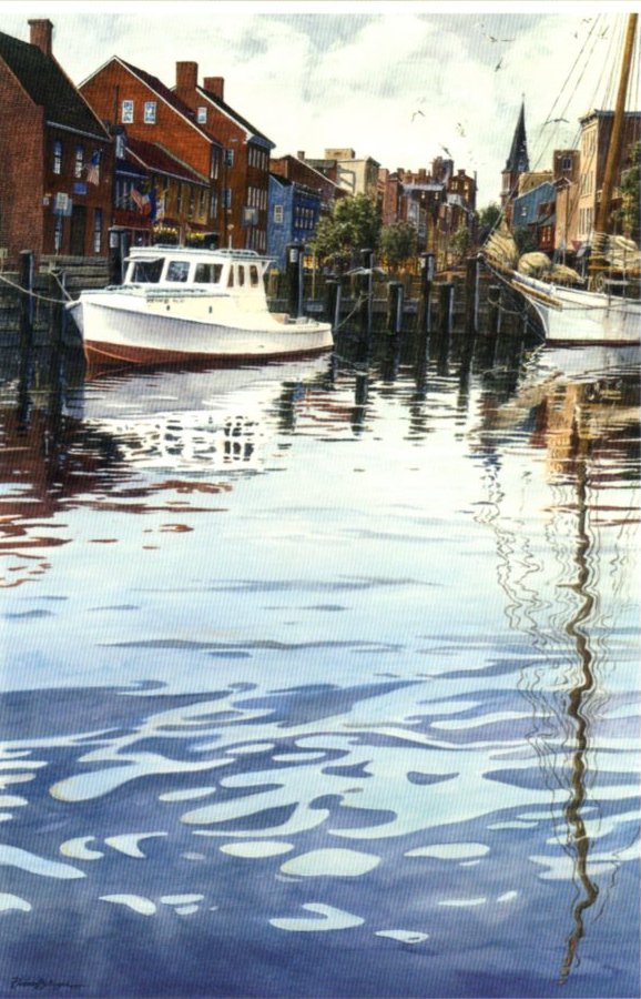 Richard Bollinger Hand Signed and Numbered Limited Edition Print: "Port ...